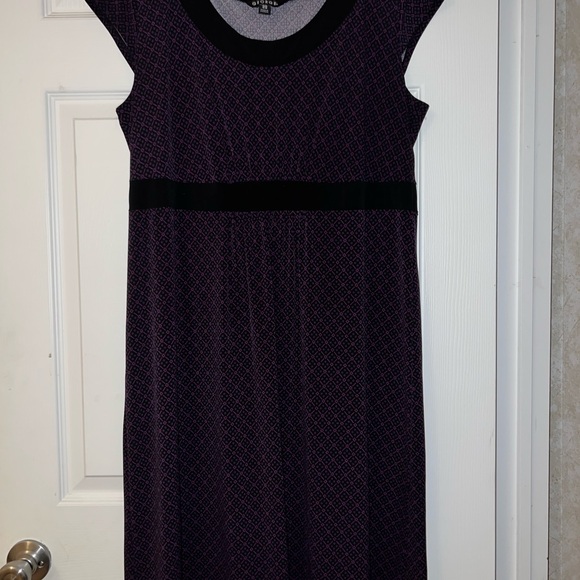 George | Dresses | George Black And Purple Midi Dress | Poshmark